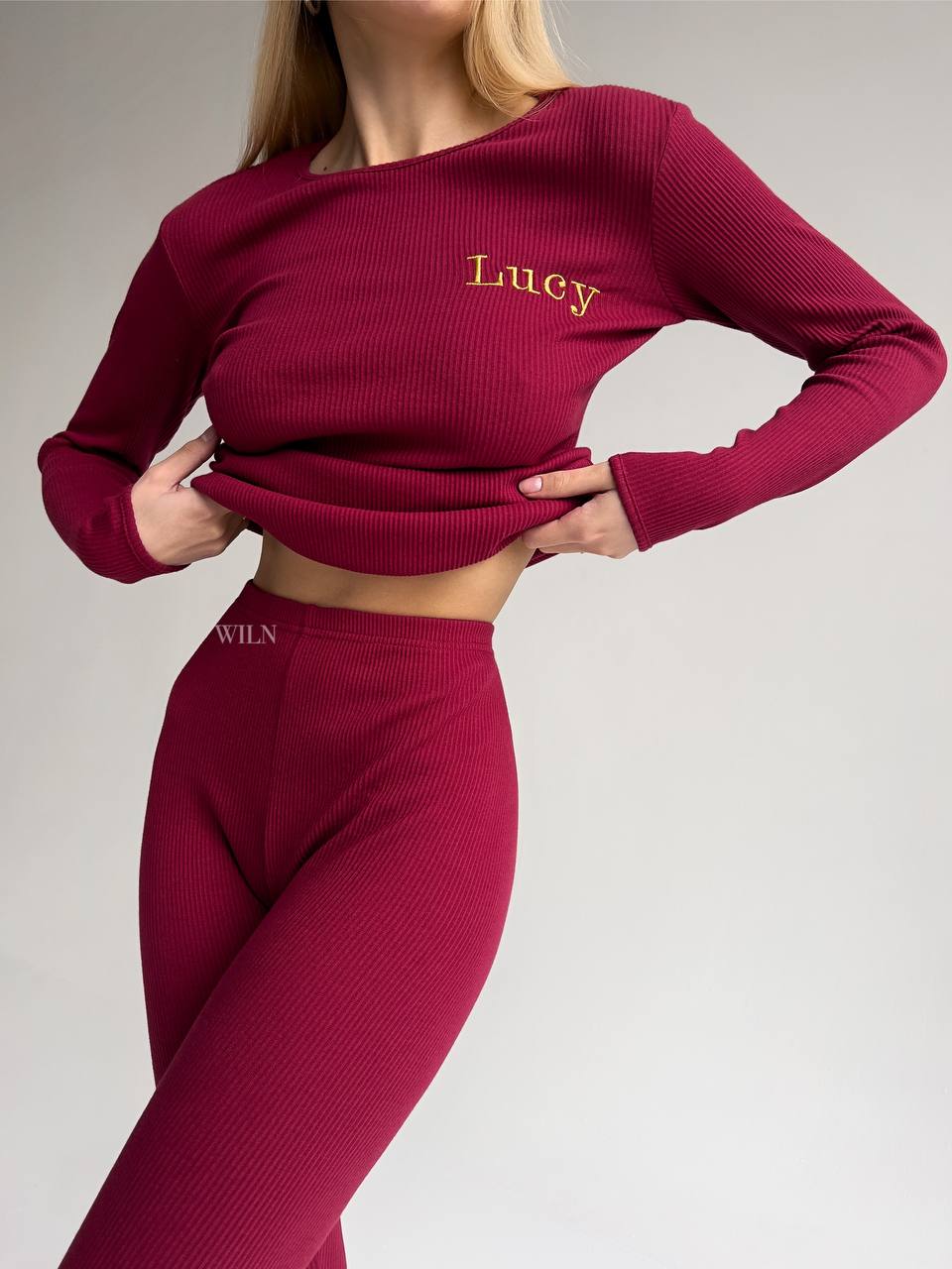 WILN.com - Personalized Loungewear Set | EASE Ribbed Cotton Sets